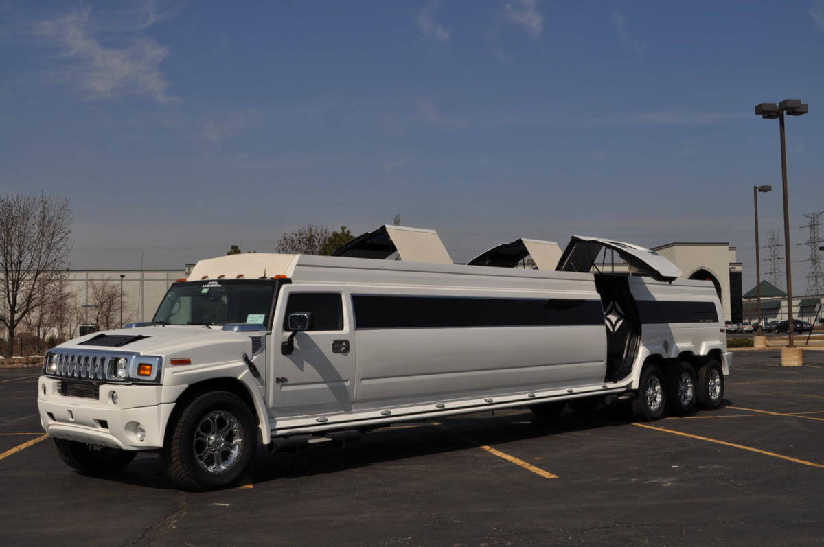 Hummer H2 White Pearl - Avital Chicago Party Bus